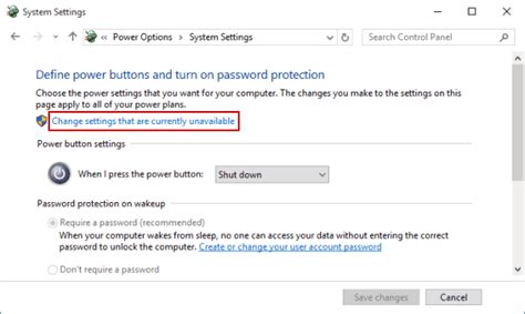 how to make windows 10 computer require no password on wakeup