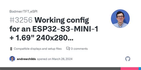 working config for an esp32 s3 mini 1 1 69 240x280 st7789v2 tft