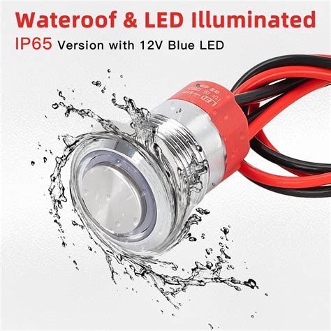 16mm Push Button Latch Switch With Ring Led Light Daier