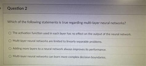 Solved Which Of The Following Statements Is True Regarding