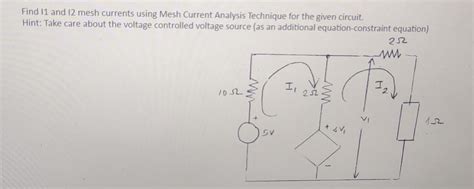 Solved Find ı1 And ı2 Mesh Currents Using Mesh Current