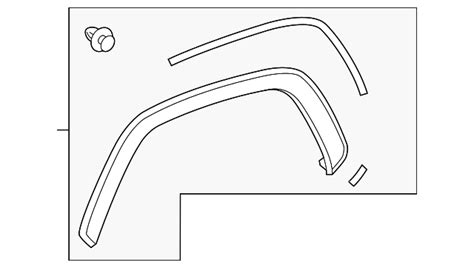 2019 2024 Toyota Wheel Opening Molding 75601 0r180 C0 Toyota Parts Center