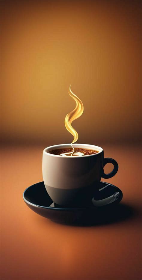 Чашка кофе с паром · Обои на телефон по ссылке в 2025 г Обои Большая
