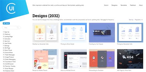 每日更新網頁設計師靈感 collect ui 介面設計範例網