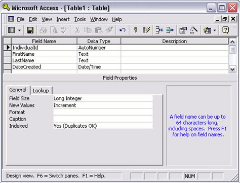 Creating Database Tables
