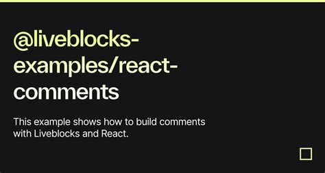Liveblocks Examplesreact Comments Codesandbox