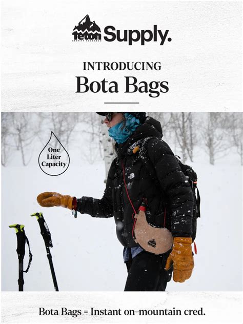 Teton Gravity Research 🚰🥃🍷 Tgr Bota Bags Have Landed Milled