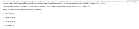 solved consider a game with two players deciding