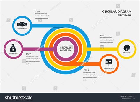 Circular Diagram Business Finance Progress Graph Stock Vector Royalty Free 1992697241