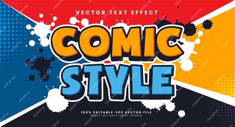 Premium Vector Comic Style Editable Text Style Effect Vector Text Effect