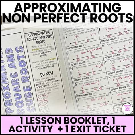Approximating Square Roots And Cube Roots Interactive Notebook Booklet
