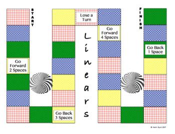 Linear Functions MATH BOARD GAME By Math Byrd TpT