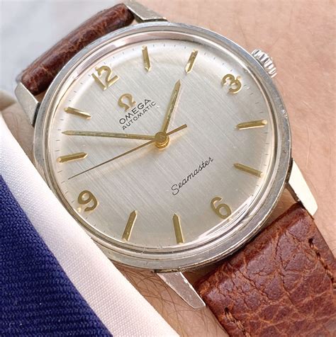 Beautiful Omega Seamaster Automatic Vintage Linen Dial Steel Vintage