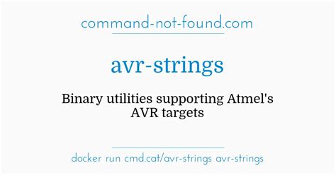 Dockerfile Run Avr Strings