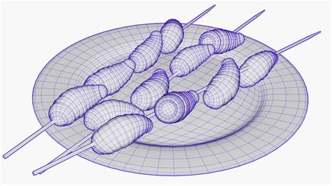 Sago Grubs Skewers 3d Model By Blenduffo