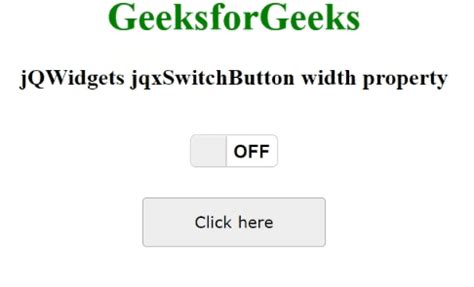 JQWidgets JqxSwitchButton Width Property GeeksforGeeks