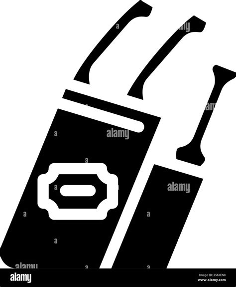 Set Of Knives Glyph Icon Vector Set Of Knives Sign Isolated Symbol