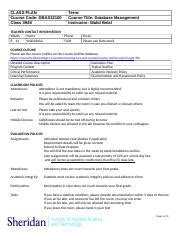 DBAS Class Plan Jan Docx CLASS PLAN Course Code DBAS Class Term