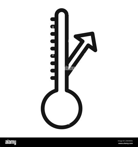 Meteorology Thermometer Measuring Icon Black Line Art Vector In Black And White Outline Set