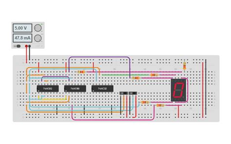Circuit Design Display 7 Seg 0to3 Tinkercad