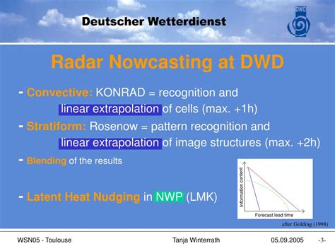 Ppt A New Method For The Nowcasting Of Precipitation Using Radar And Nwp Data Powerpoint