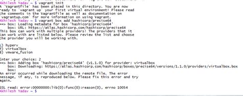 Github Unable To Run Virtual Machine Through Vagrant Up Stack Overflow