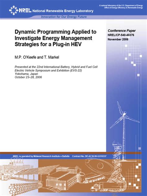 Dynamic Programming Applied To Investigate Energy Pdf