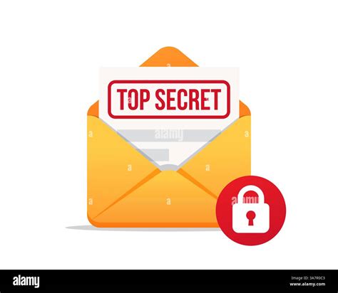 Envelope With Top Secret Document Confidential Data And Information