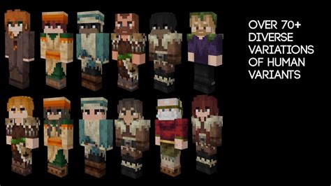 Human Era Villagers And Illagers X Fresh Animations Pnj Humains Et