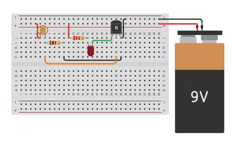 Circuit Design Sensor Transistorizado Ldr Tinkercad