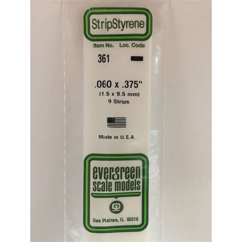 Evergreen 24 Inch Long White Strips 060in X 375in Pack Of 9 Eve 361