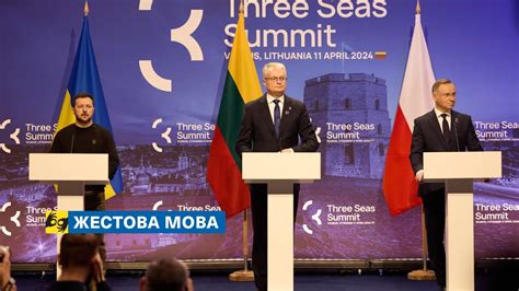 [жестова мова] Зустріч Володимира Зеленського Гітанаса Наусєди та Анджея Дуди з представниками