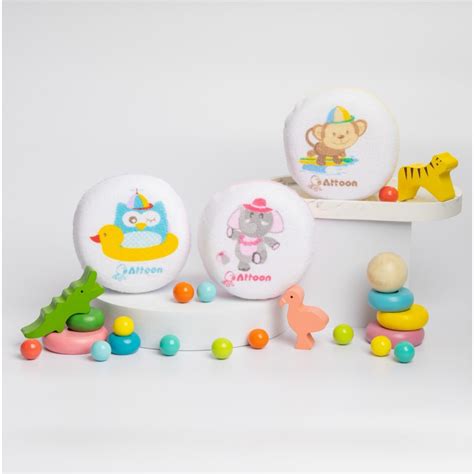 Attoon ฟองน้ำหุ้มผ้าทรงกลม เป็นฟองน้ำสังเคราะห์นุ่มนวลแห้งง่าย จับกระชับมือ Shopee Thailand