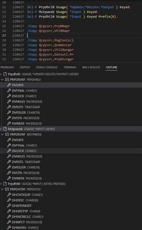 File Record Format Names Duplicated In Outline Issue Codefori Vscode Rpgle GitHub