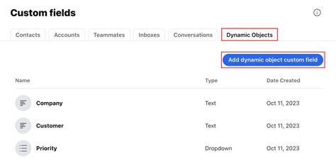 Custom Dynamic Object Fields