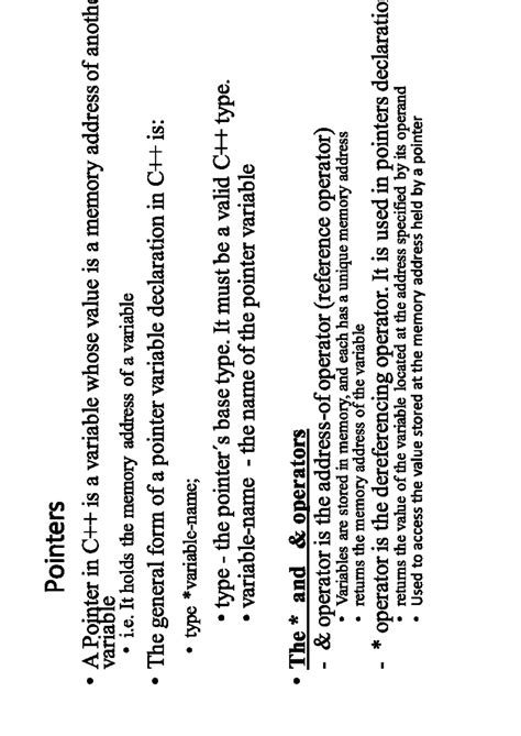 Exam Revision Exam Prep Pointers A Pointer In Is A Variable Whose