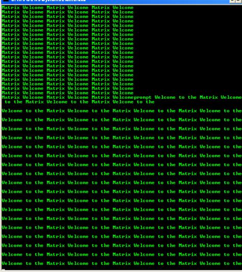 Welcome To The Matrix In Command Prompt 5 Steps With Pictures