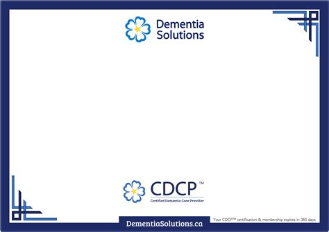Cdcp Certificate Dementia Solutions