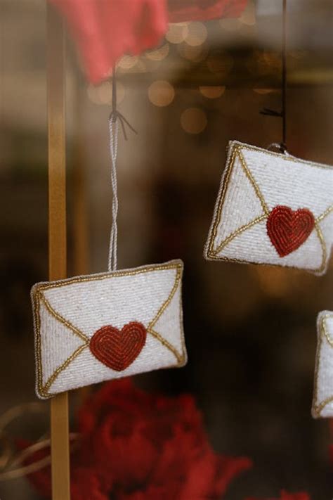 발렌타인 데이 하트 글자 장식 걸이 · 무료 스톡 사진