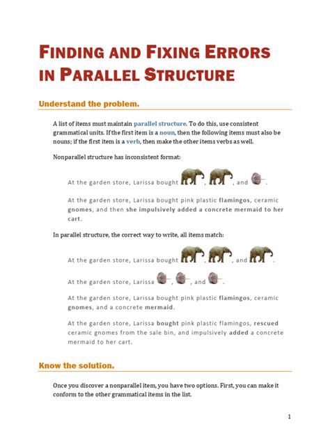Findingandfixingerrorsinparallelstructure Pdf Verb Phrase