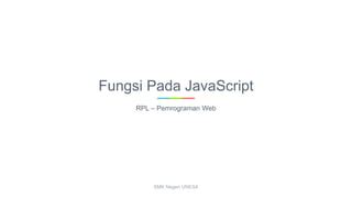 Fungsi Pada Java Script PPTX