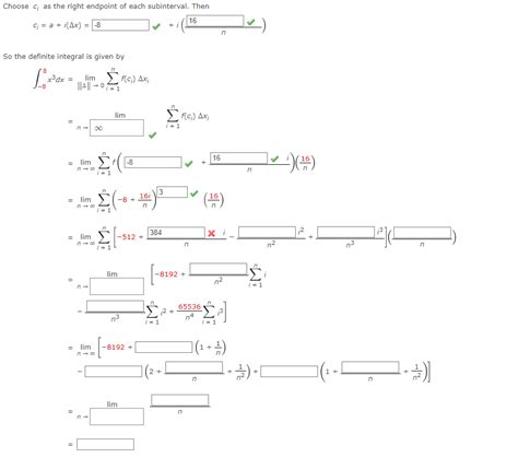 solved choose ci as the right endpoint of each subinterval