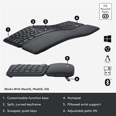 Logitech Ergo K860 Wireless Ergonomic Qwerty Keyboard Price In Kenya