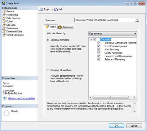 Sql Server Analysis Services Data Security