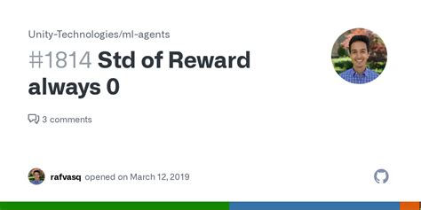 Std Of Reward Always Issue Unity Technologies Ml Agents GitHub