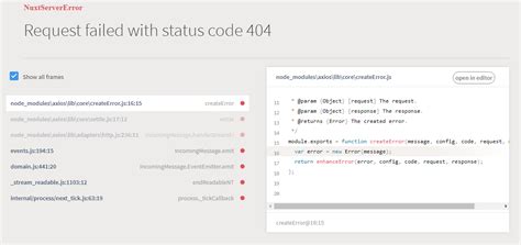 Nuxtservererror Request Failed With Status Code 404 When Accessing A Nonexistent Route · Issue