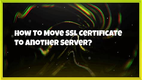 move certificate authority to another server prntbl
