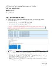 NETW W Lab Report Docx NETW Week Lab Observing VoIP Protocols Using Wireshark Your