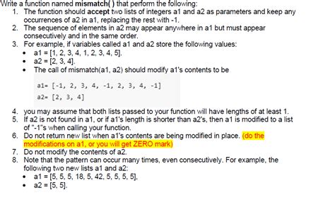 Solved Using Python Prg Help The Call Of Mismatch A Chegg Com