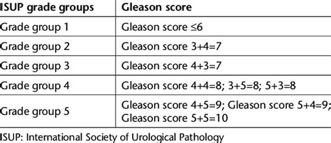 The International Society Of Urological Pathology Isup Grading System